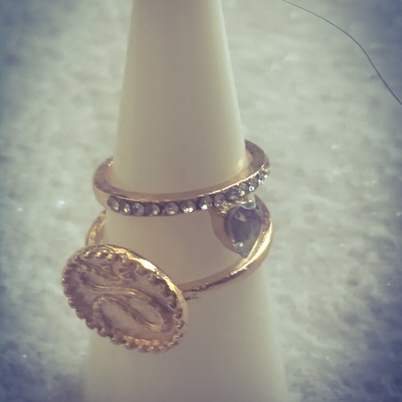 Boheme | Jewelry | Handmade Boho 9ct Snake Crystal Rings Set 2 | Poshmark
